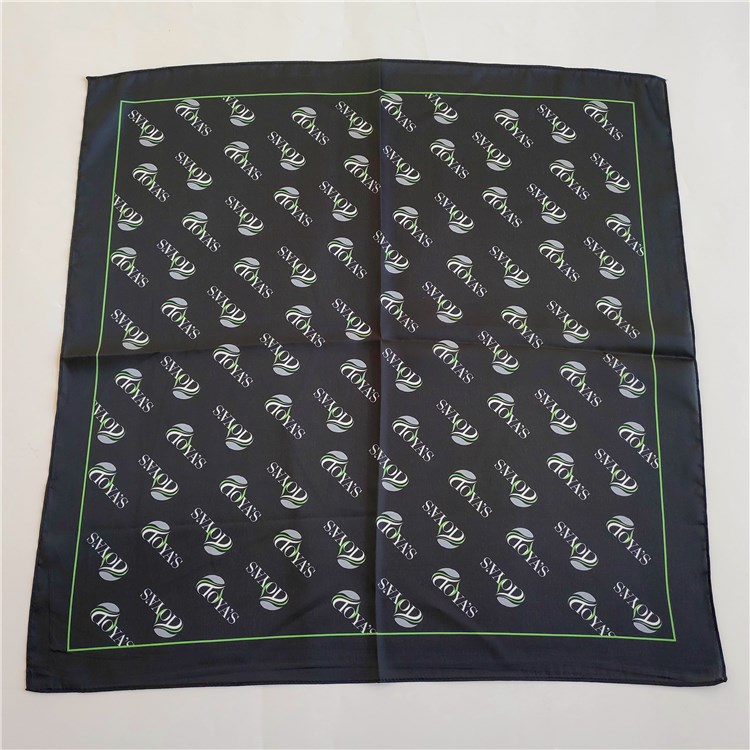 Custom silk head scarves with logo