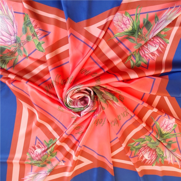 Custom scarf maker printing silk scarf design gift with logo