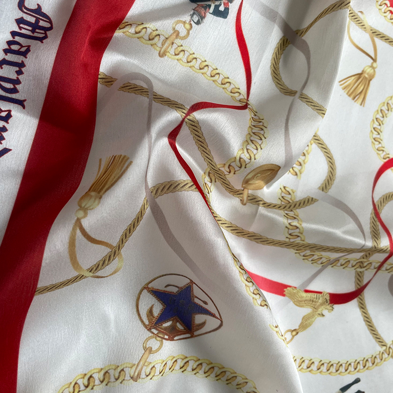 custom silk feeling polyester chiffon printed scarves wholesale