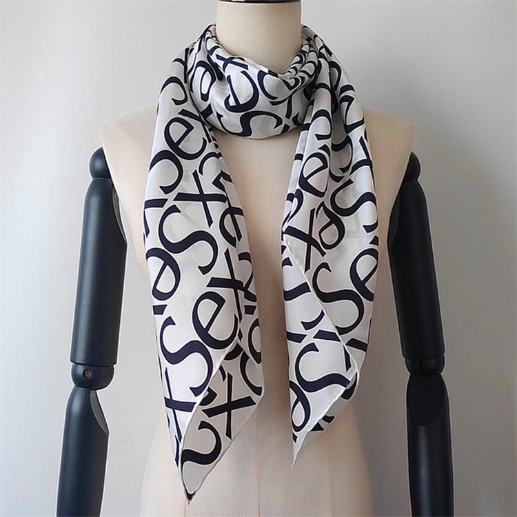 Scarf manufacturer custom digital print photo on silk scarf