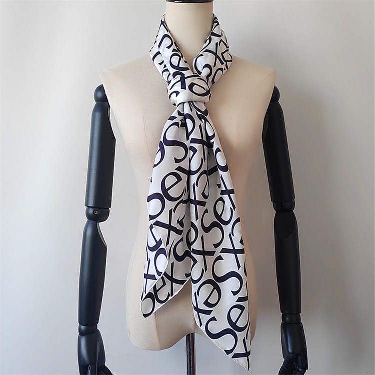Scarf manufacturer custom digital print photo on silk scarf