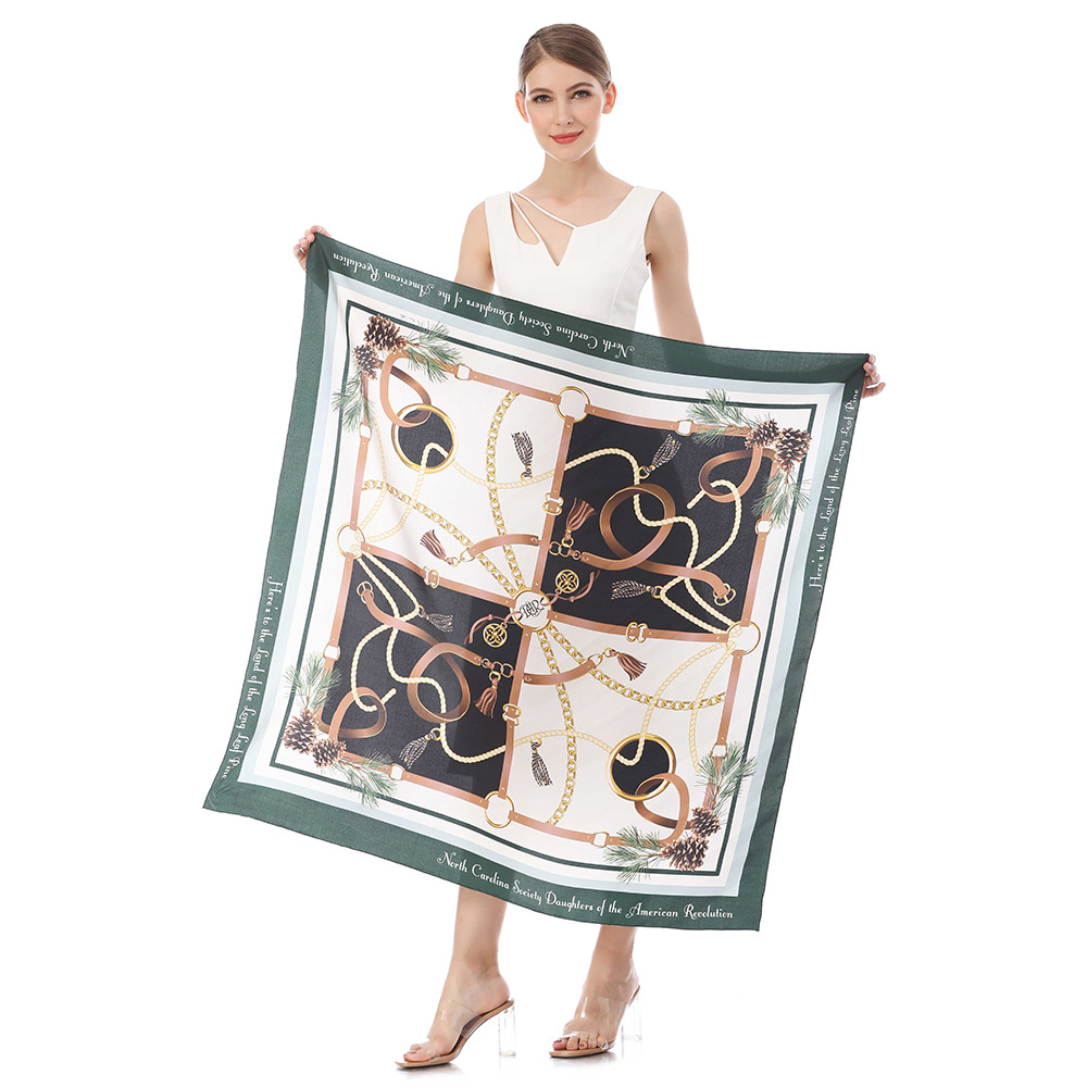 Custom design silk head scarf printing for wholesale with your own patterns