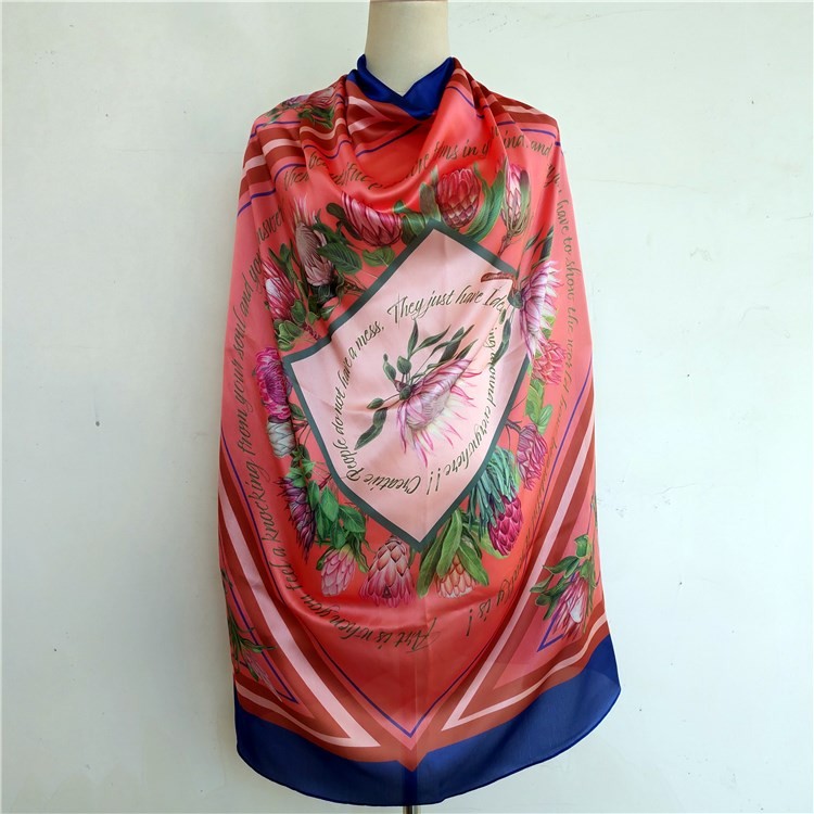 Custom scarf maker printing silk scarf design gift with logo