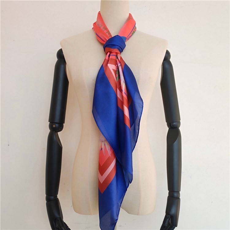 Custom scarf maker printing silk scarf design gift with logo