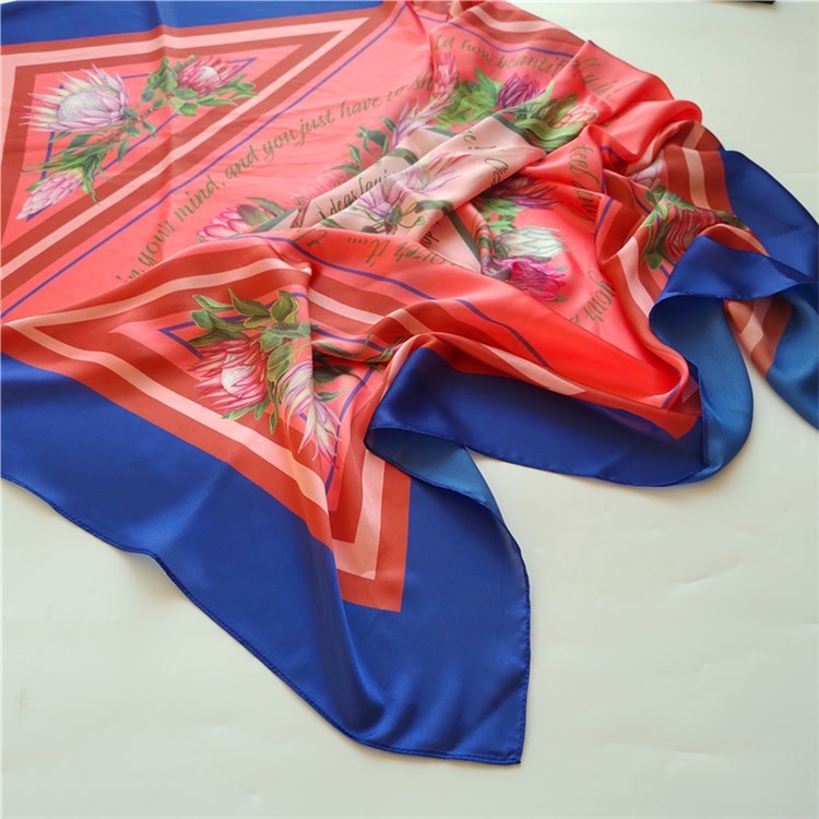 Custom scarf maker printing silk scarf design gift with logo