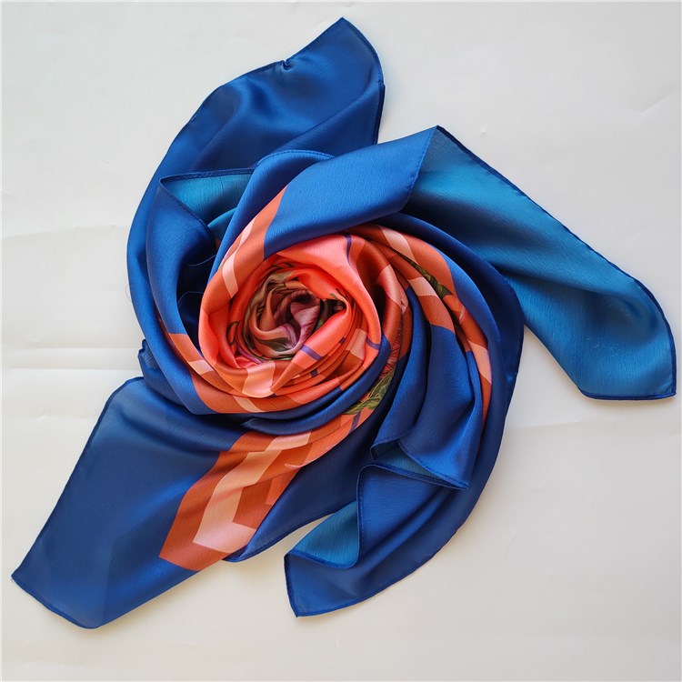 Custom scarf maker printing silk scarf design gift with logo