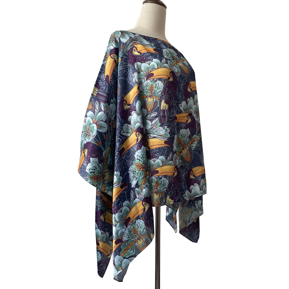 kimono maker custom digital printed silk kimono jacket