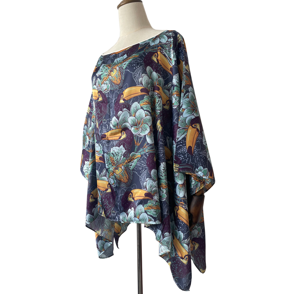 kimono maker custom digital printed silk kimono jacket