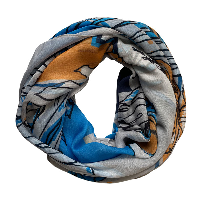 custom digital print silk modal scarf wholesale