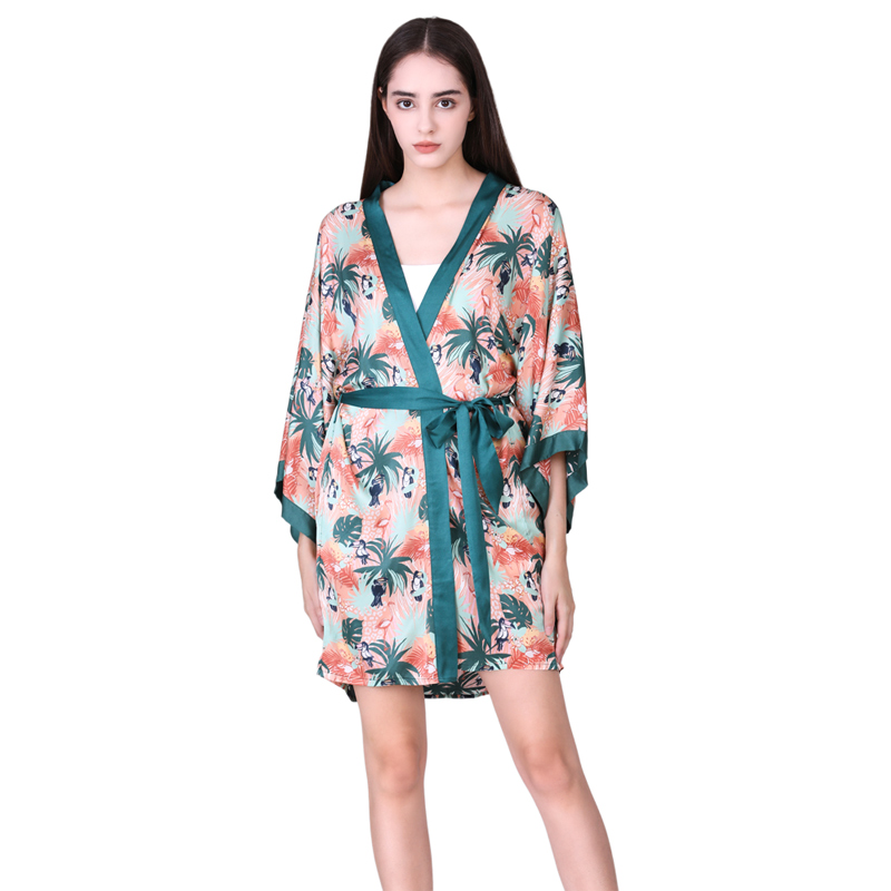 custom photo made silk robe